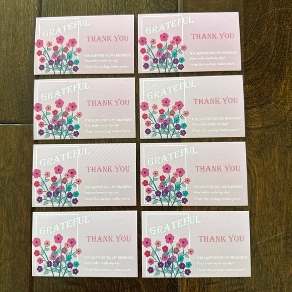 Office | 5 Pack 2x35 Beautiful Floral Grateful Thank You Cards | Poshmark